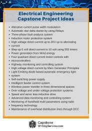 Mechanical Engineering Capstone Project Ideas