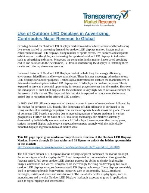 Outdoor LED Displays Market