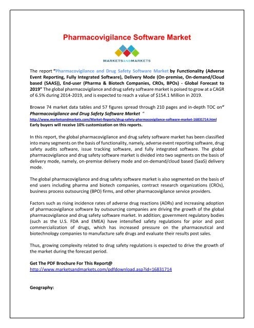 Pharmacovigilance Software Market