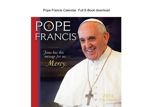 Pope Francis Calendar Full