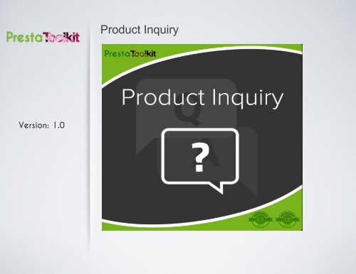 PrestaShop Product Inquiry, Product Contact Module