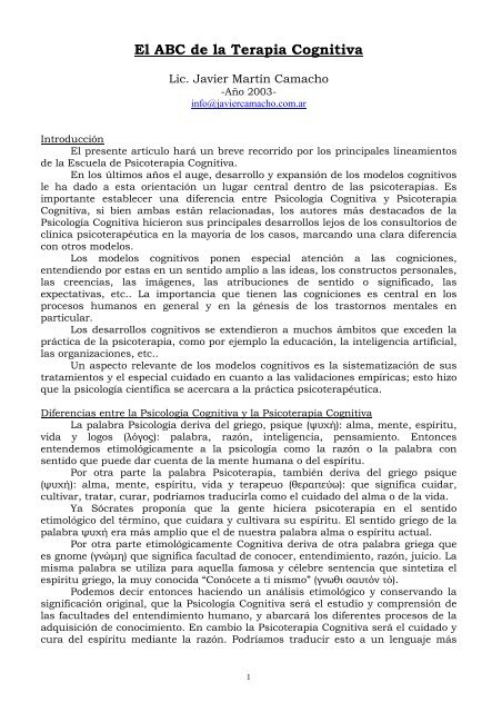 ABC TERAPIA COGNITIVA