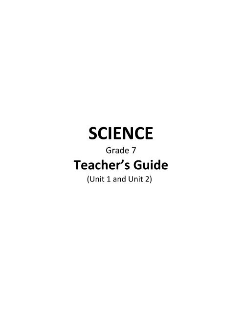 Science Gr. 7 Teachers Guide (Q1&2)