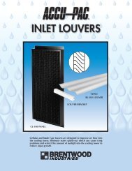 cl-100 louver assembly product specification - Brentwood Industries
