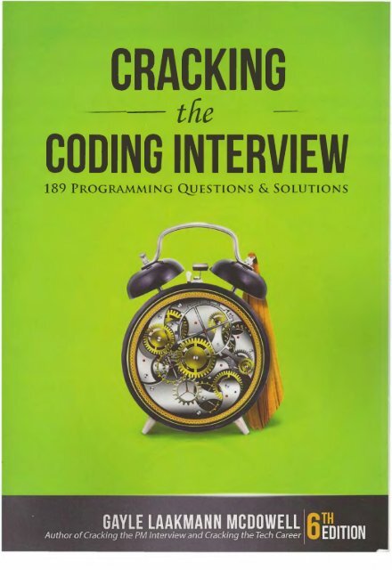 Gayle Laakmann Mcdowell Cracking The Coding Interview 189 Programming Questions And Solutions