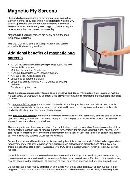 Magnetic Fly Screens