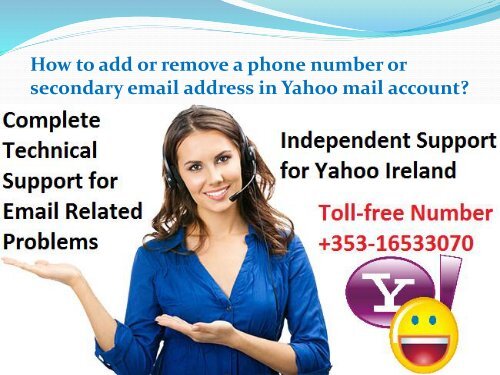 How to add or remove a phone number or secondary email address in Yahoo ...