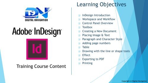 Indesign Training Course Content