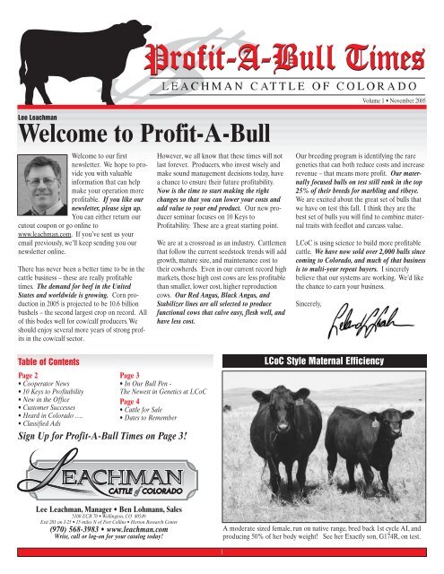 Profit-A-Bull - Leachman Cattle of Colorado