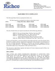 RoHS DIRECTIVE COMPLIANCE - Richco