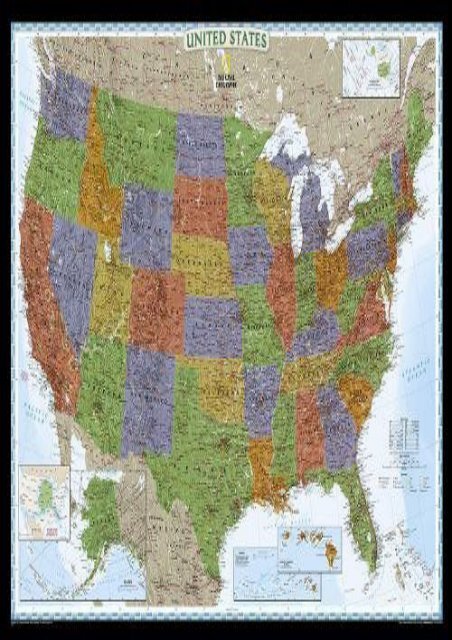 United States Decorator [Tubed] (National Geographic Reference Map)