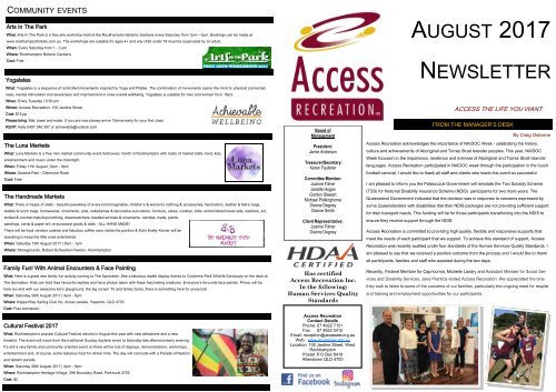 August Newsletter