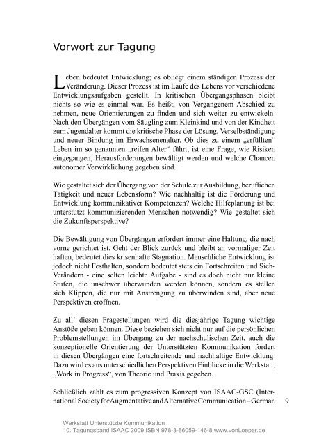 Vorwort zur Tagung