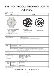 PARTS CATALOGUE / TECHNICAL GUIDE - Seiko