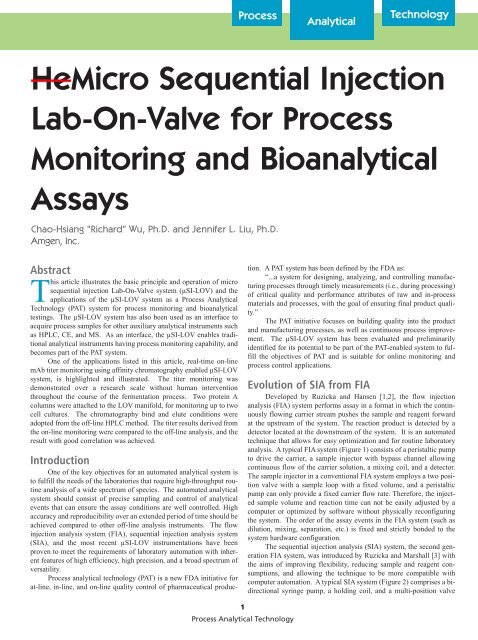 Hemicro Sequential Injection Lab On Valve For Process Monitoring