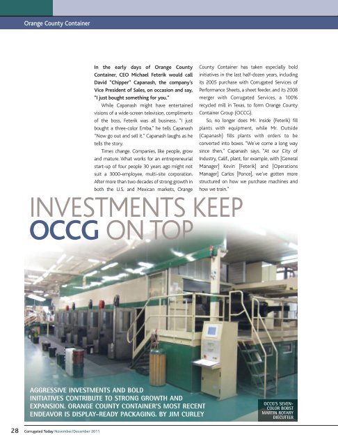 OCCG - Orange County Container Group