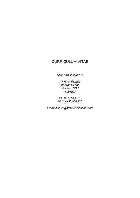 Stephen Wickham - Colour Factory