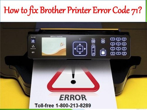 How to fix Brother Printer Error Code 71