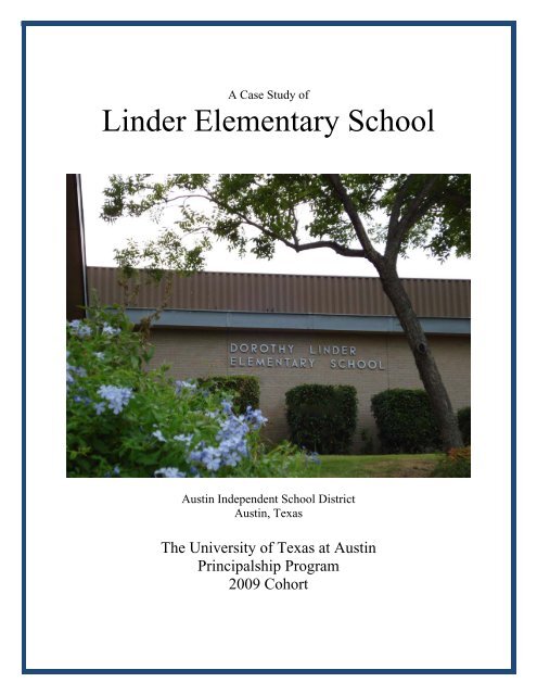 A Case Study Of Linder Elementary School - The College of ...