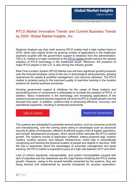 Real Time Location System Market Share, Applications, Segmentations ...