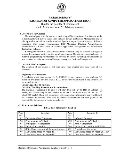 BCA Part-I