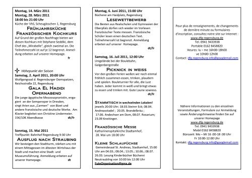 Frühjahrsküche Französischer Kochkurs Gala El Hadidi ...