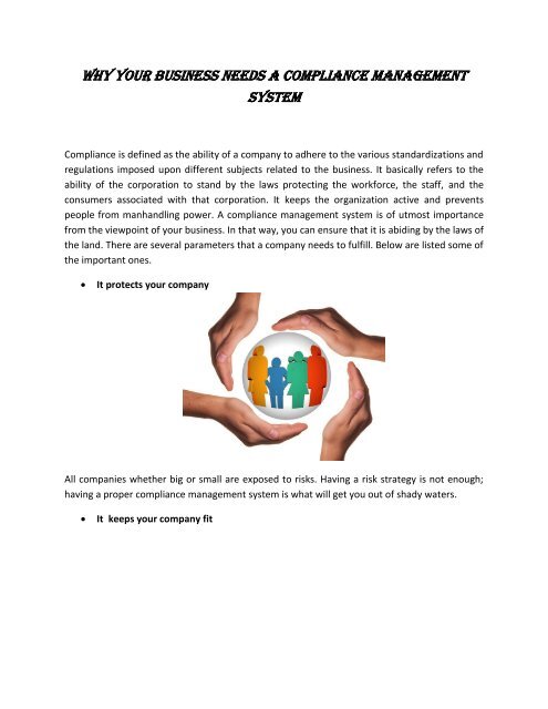 Why your business needs a compliance management system