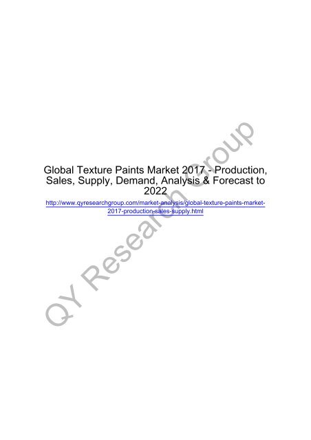 Global Texture Paints Market 2017: Akzonobel, Nippon Paint Group ...