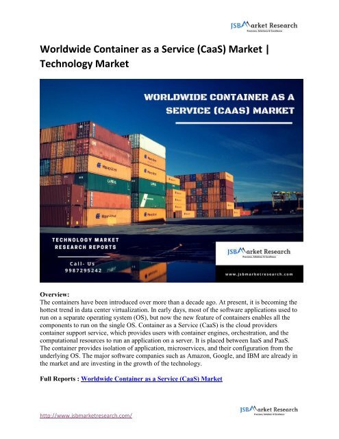 Worldwide Container as a Service