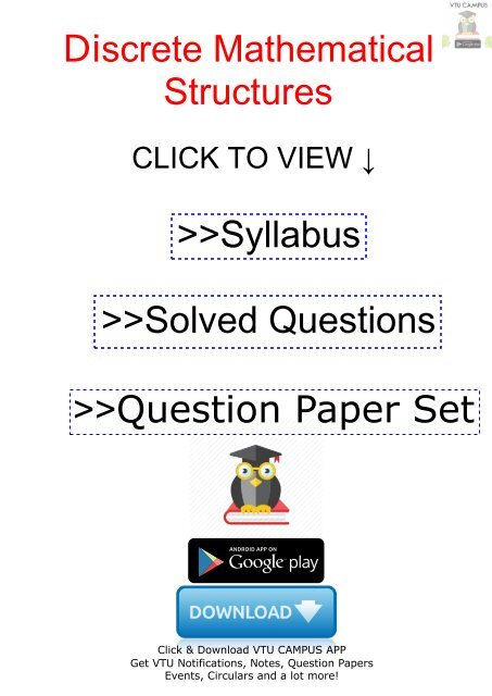 Discrete Mathematical Structures