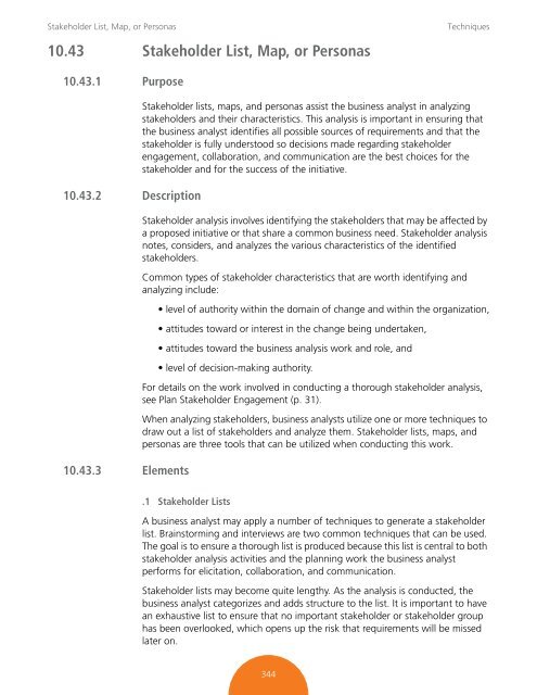 Stakeholder List, Map, or