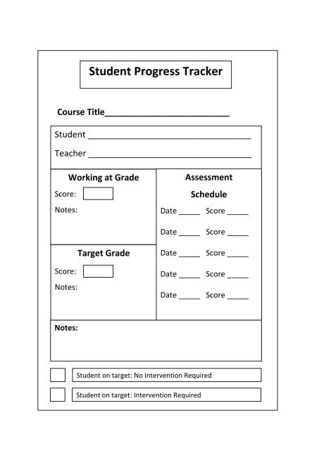 Student Progress Tracker