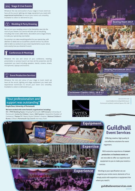 Guildhall Event Services Flyer