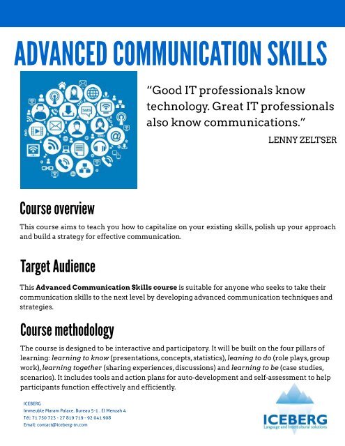 Advanced communication program