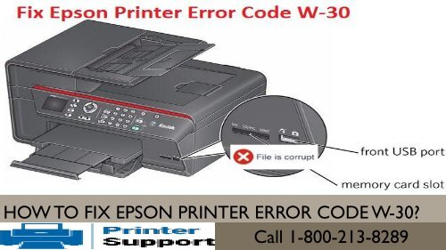 How to Fix Epson Printer Error Code W-30.