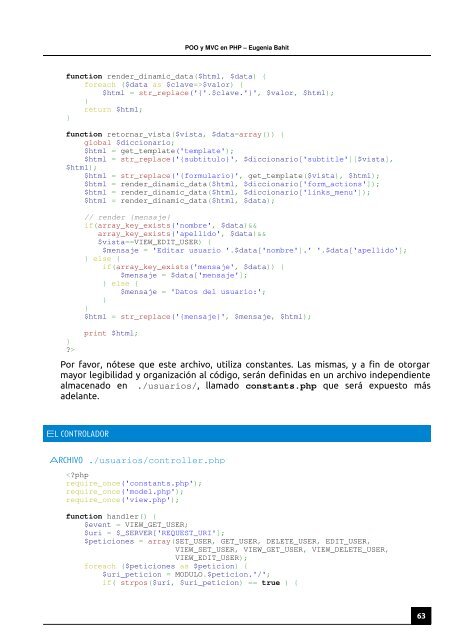 POO y MVC en PHP POO y MVC en PHP