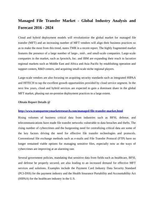 Managed File Transfer Market