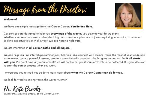 Message from the Director