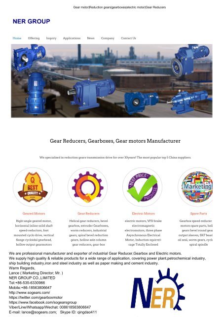 inline solid shaft gearbox motor