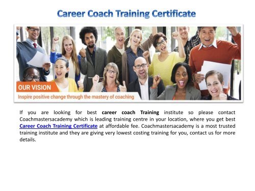 Career Coach Training Certificate