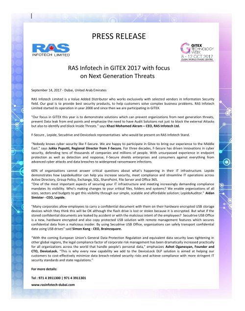 Ras Infotech Logo Esha Hans Business Development Manager At RAS