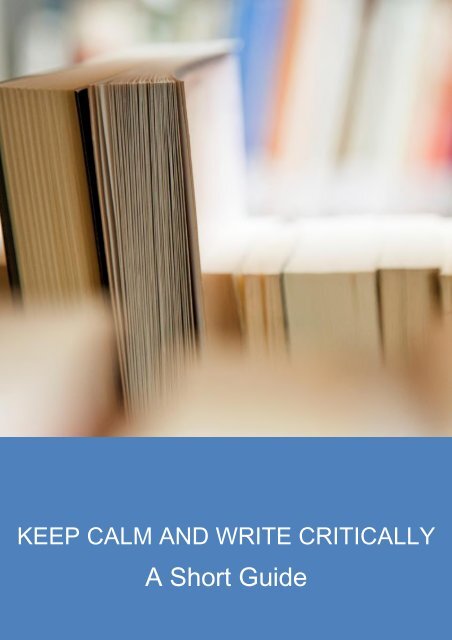 CALM Critical Writing Guide