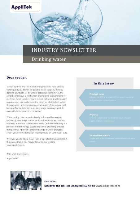 Industry Newsletter Drinking water