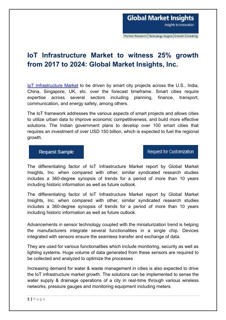 IoT Infrastructure Market PDF