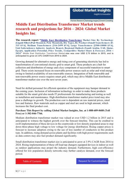 PDF-Middle east distribution transformer market