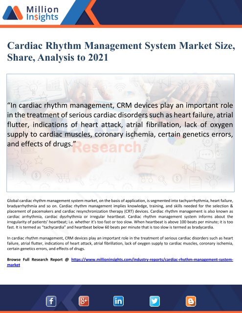 Cardiac Rhythm Management System