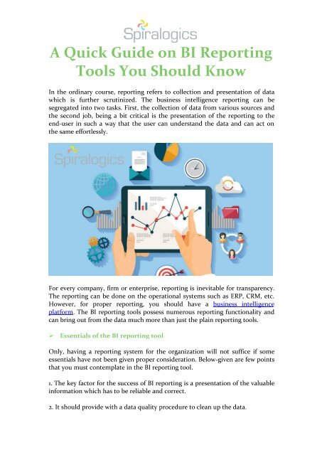 A Quick Guide on BI Reporting Tools You Should Know