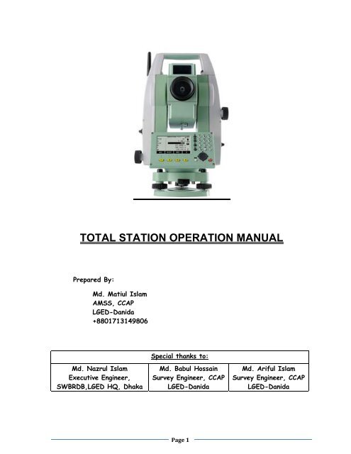 Total Station Manual