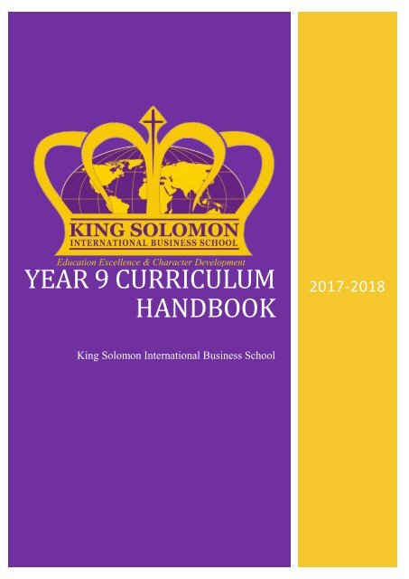 Year 9 Curriculum Handbook