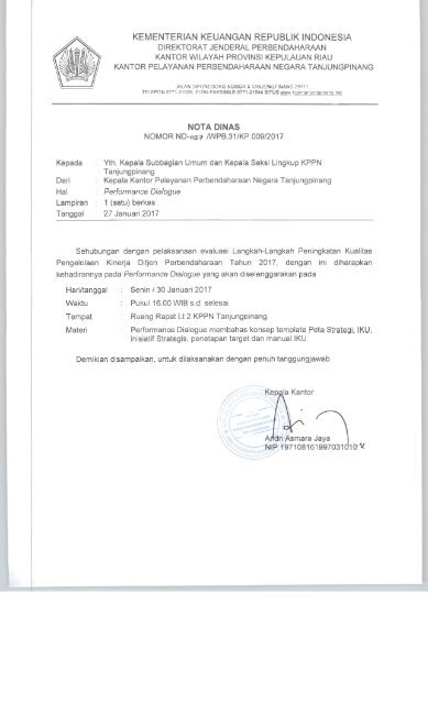 LAMPIRAN 1 - ND Performance Dialouge bahas template peta strategi, IKU ...